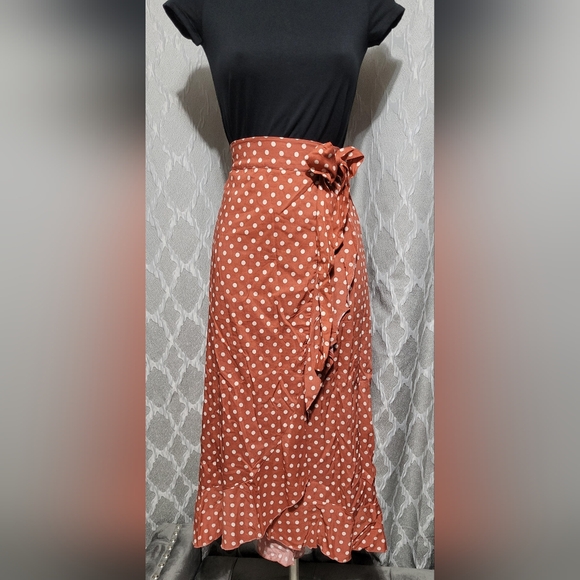 Blank London | Skirts | Anthropologie X Blank London Terracotta Polka ...